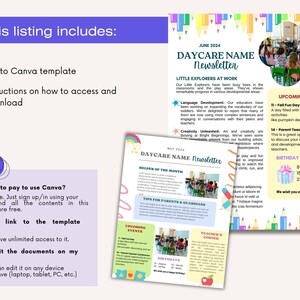 Daycare Newsletter Template, Preschool Newsletter, Toddler Newsletter ...