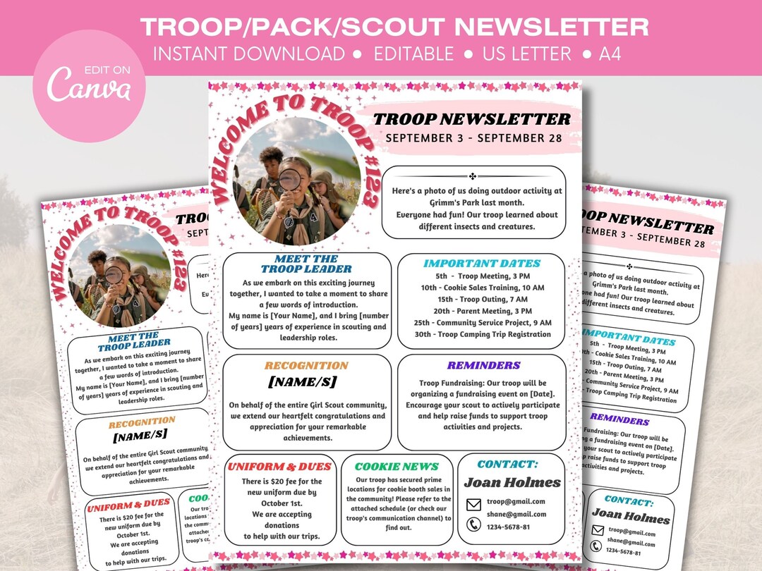 2024 Girl Scout Newsletter, Troop Newsletter, Cub Scout Newsletter ...