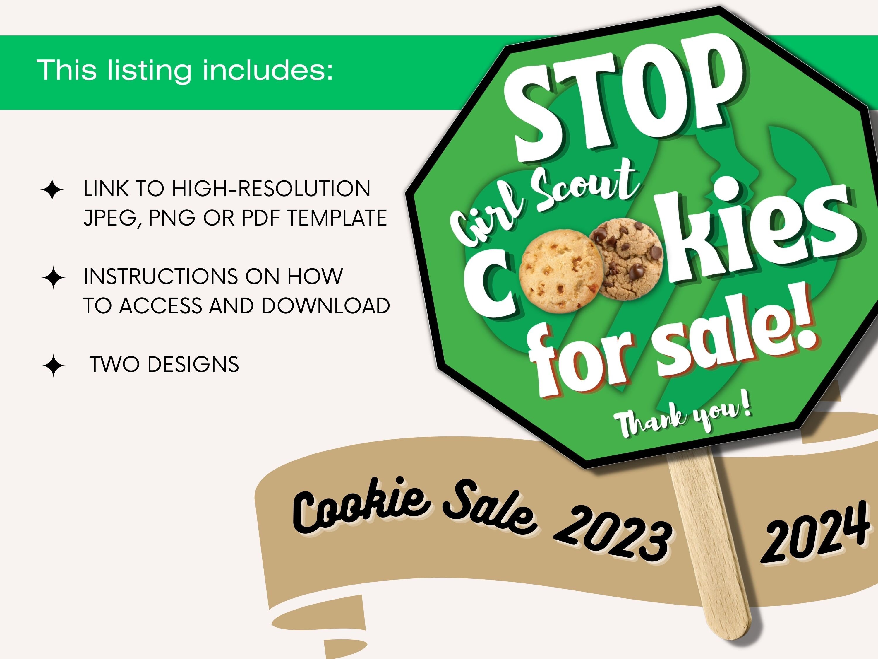 2024 Girl Scout Cookies STOP Sign, Girl Scout Cookie Sign, Girl Scout ...