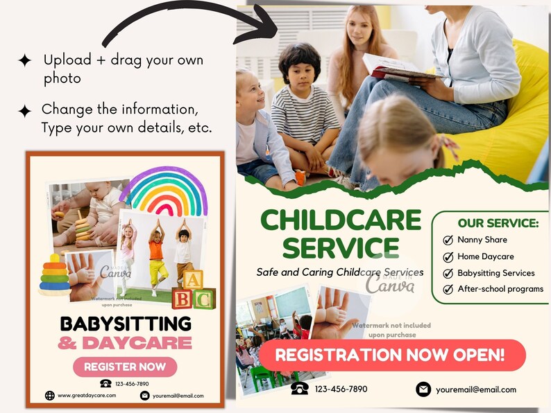 Daycare Business Flyer Bundle Childcare Flyers Home Daycare - Etsy
