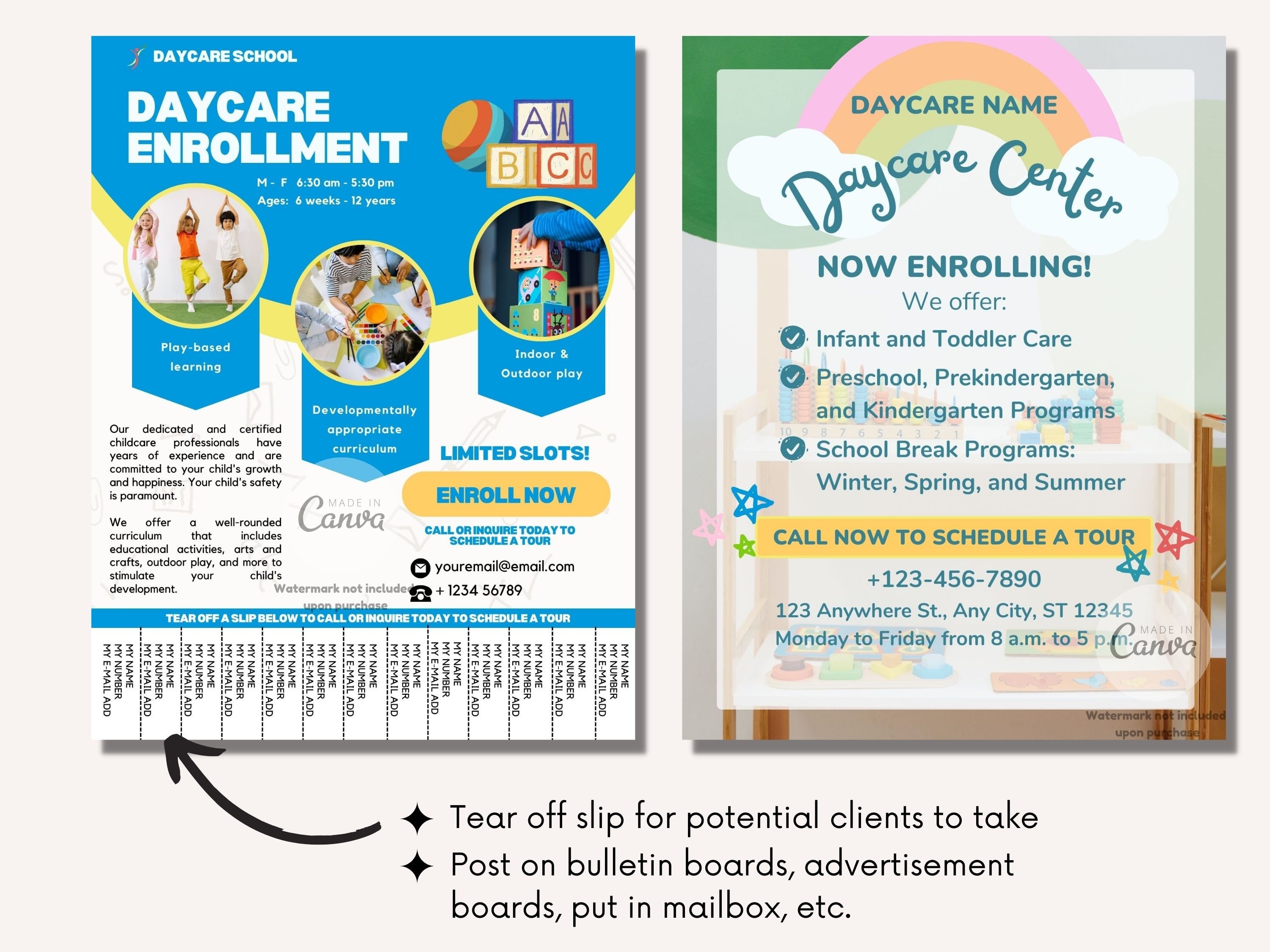 Daycare Business Flyer Bundle, Childcare Flyers, Home Daycare Flyer ...