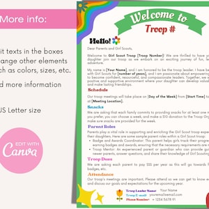 Girl Scout Welcome Letter, Girl Scout Daisy Welcome Letter, Troop ...