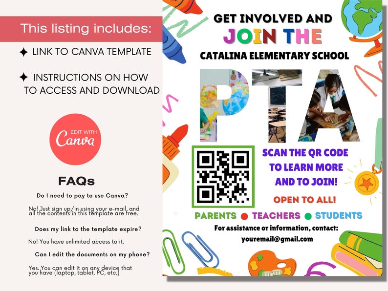 PTA Recruitment Flyer 2024, Pto Recruitment, Join the PTA Pto Flyer ...