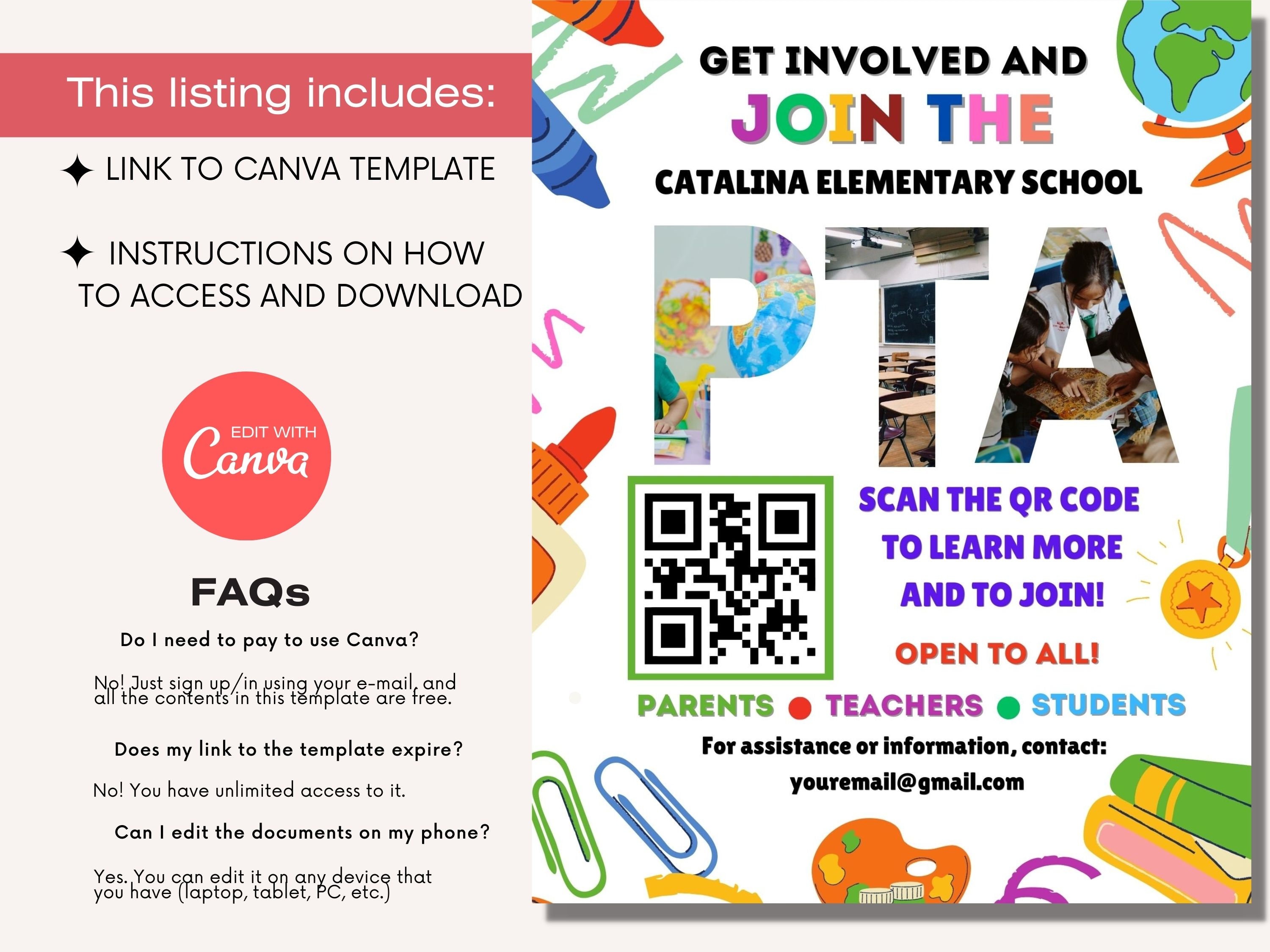 PTA Recruitment Flyer 2024, Pto Recruitment, Join the PTA Pto Flyer ...