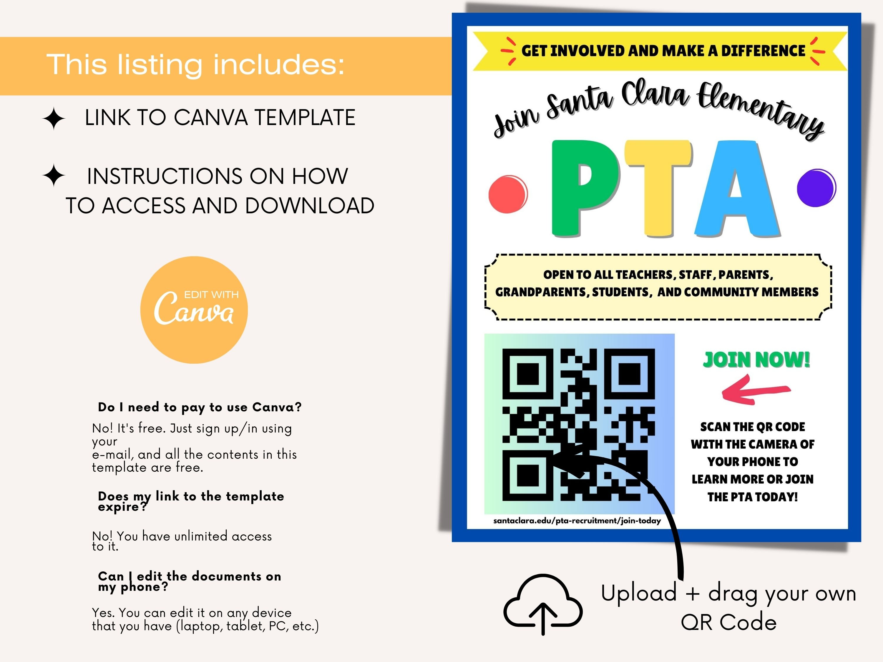 Editable PTA PTO Flyer Bundle, Pta Flyer, Why Join the Pta, Pta Yearly ...