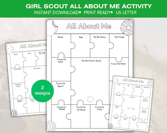 Daisy Girl Scout Activity All About Me Printable Instant Download - Etsy