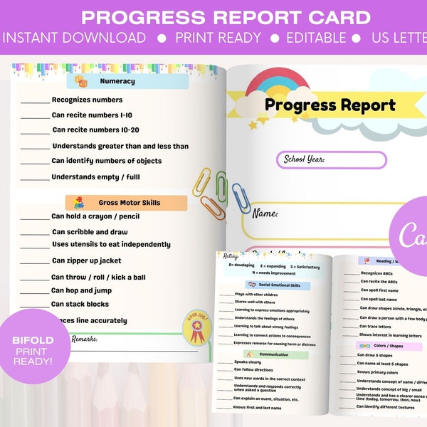 Homeschool Report Card - Etsy