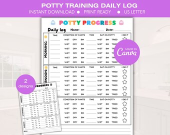 POTTY TRAINING Daily Log Printable Report Tracker - Etsy
