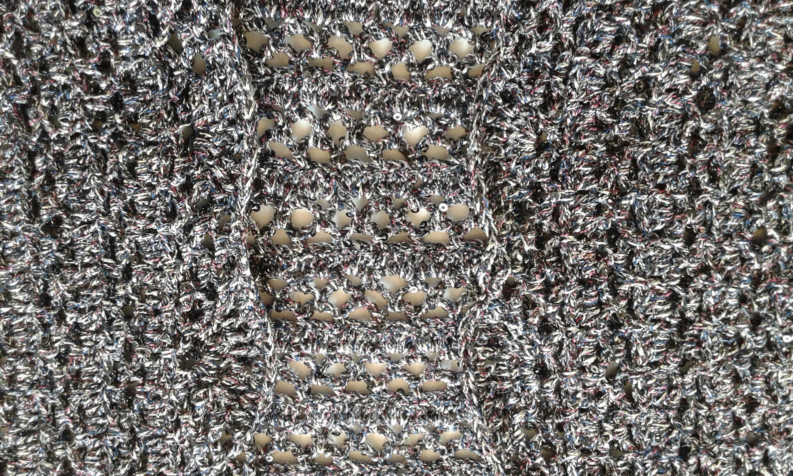 Handmade Crochet Cardigan Vest With Sequins and Glossy Yarn for Women's ...