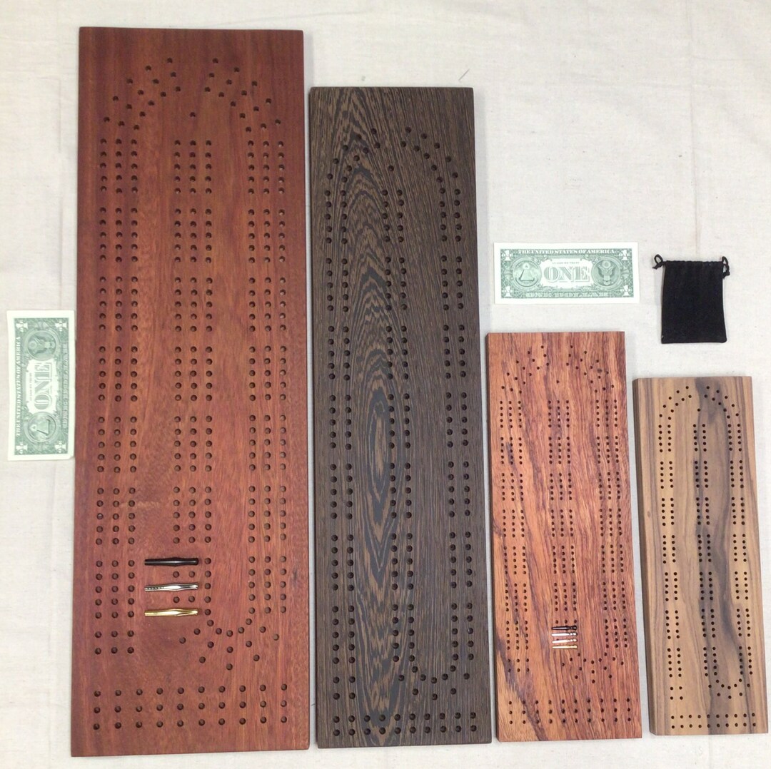 Cribbage Boards Made From Exotic and Domestic Hardwoods . Metal Pegs ...