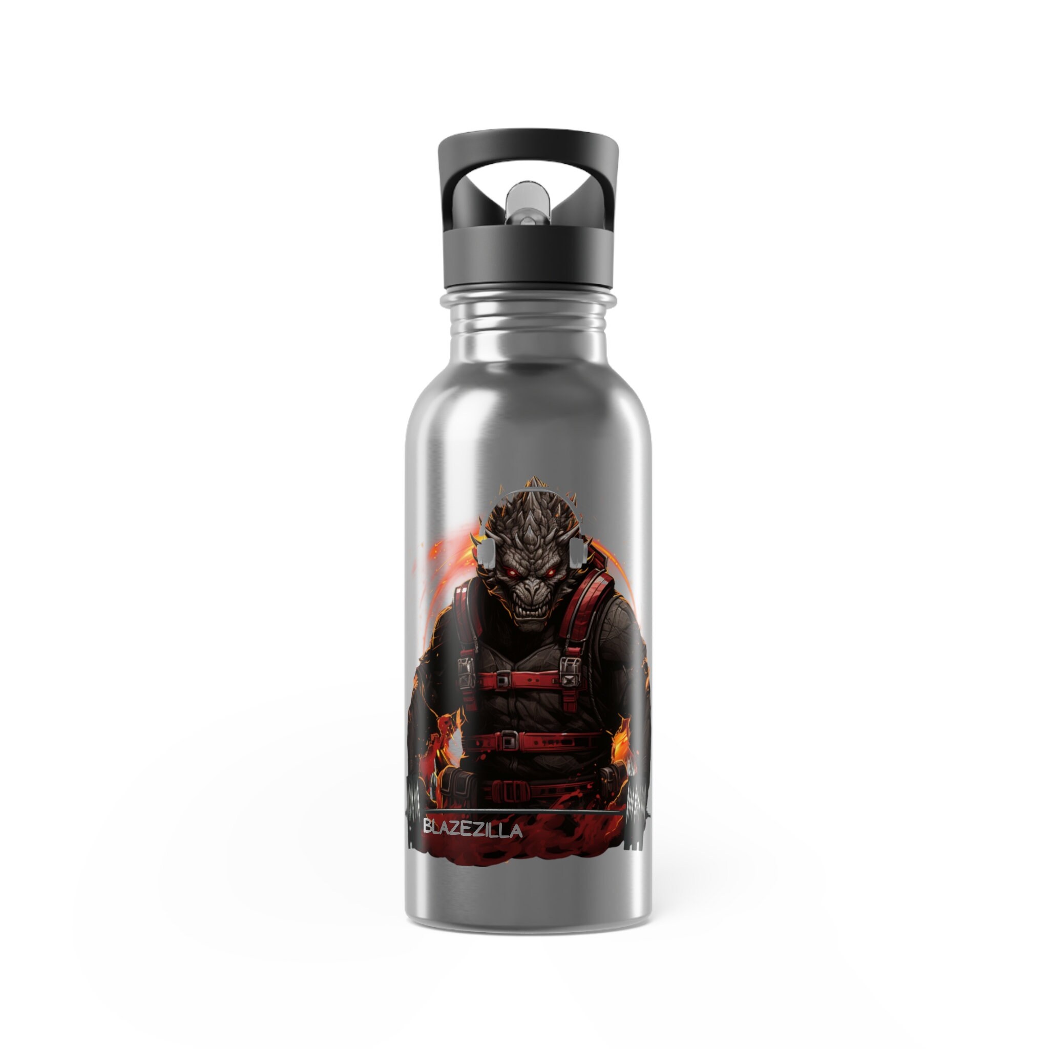 Godzilla, Monarch, Blazezilla Stainless Steel Water Bottle With Straw ...