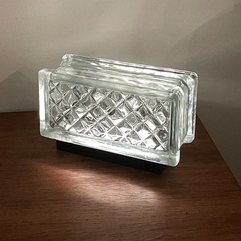 Glass Block Lamp - Etsy