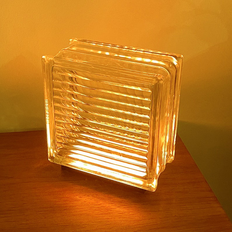 Vintage Glass LED Lamp - Etsy
