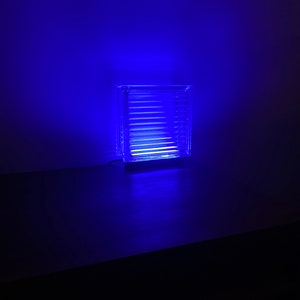 Minimalist, Vintage Glass Block LED Table Lamp - Etsy