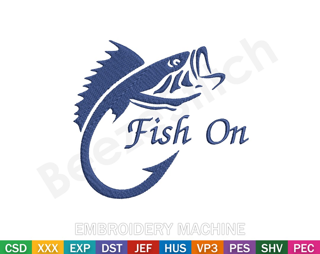 Fishing Hook Embroidery Design, Fish Hook Embroidery Design, Embroidery ...