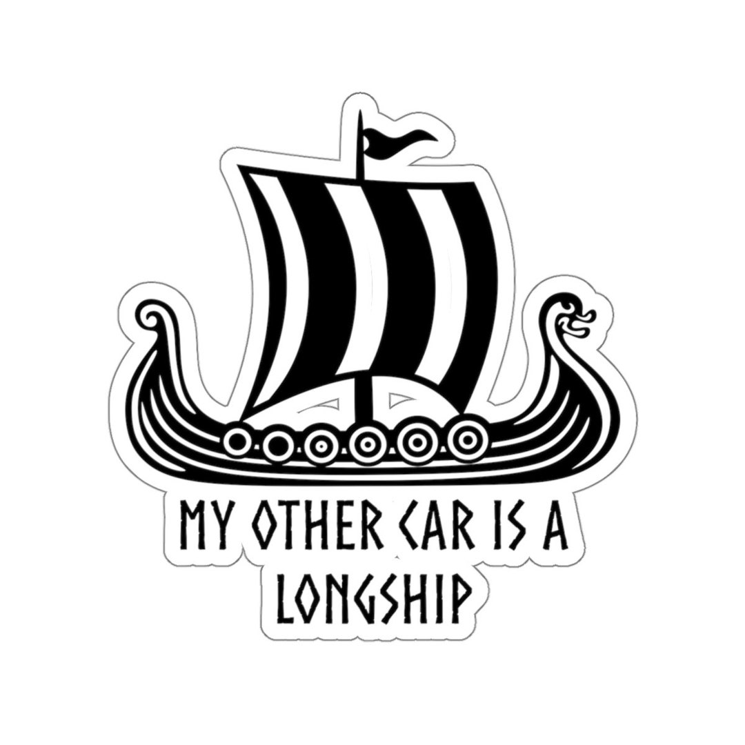 Longship Car All Weather Matte Vinyl Sticker, Graphic Viking/norse ...