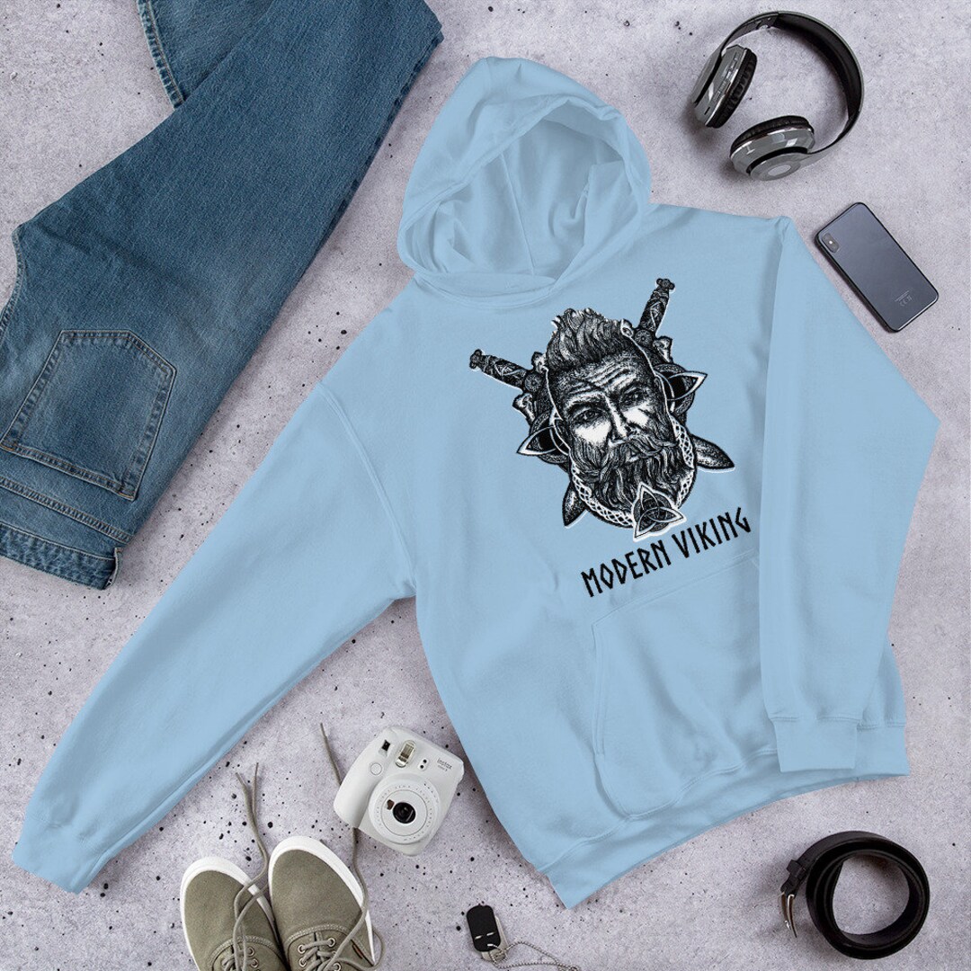 Modern Viking Unisex Hoodie, Norse/nordic Inspired Hooded Pullover ...