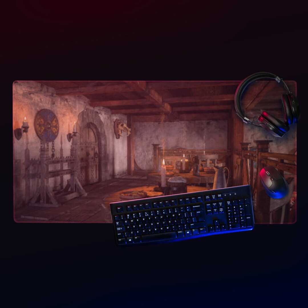 Tavern Desk Mat, Large Mouse Pad, DND Aesthetic Mousepad, Norse/viking ...