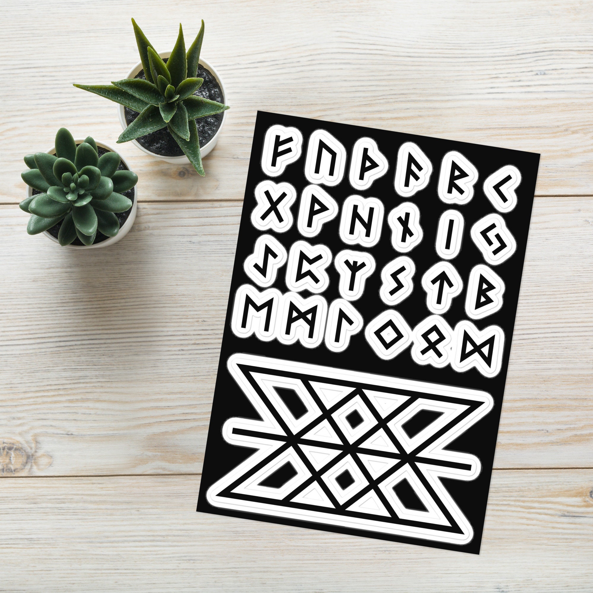 Elder Futhark Runes Sticker Sheet, Viking/norse/nordic Runic Decals for ...