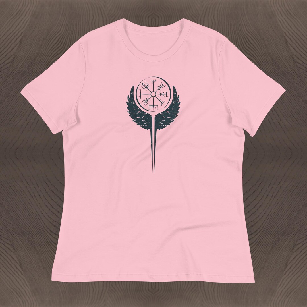 Valkyrja Women's Relaxed Fit Shirt, Viking/norse/nordic Graphic Design ...