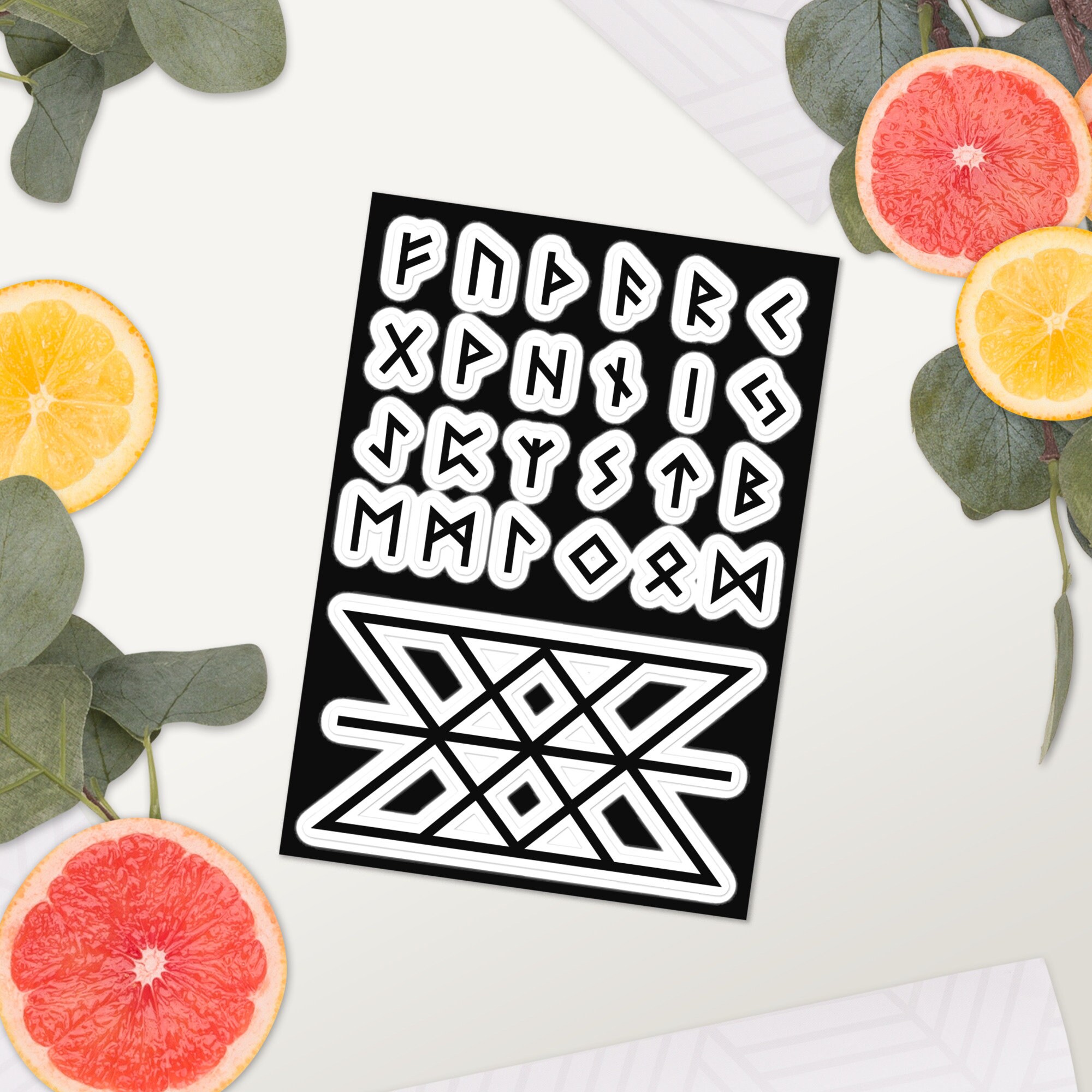 Elder Futhark Runes Sticker Sheet, Viking/norse/nordic Runic Decals for ...