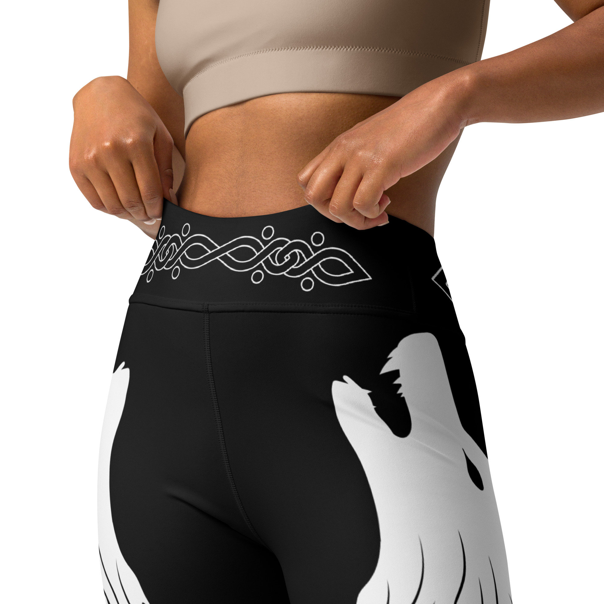 Fenrisúlfr Viking/norse/nordic Fenrir Wolf Graphic High Waisted Slim ...