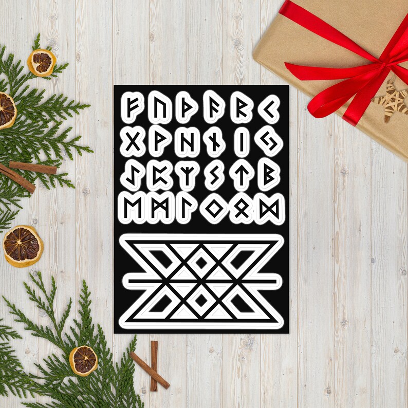 Elder Futhark Runes Sticker Sheet, Viking/norse/nordic Runic Decals for ...