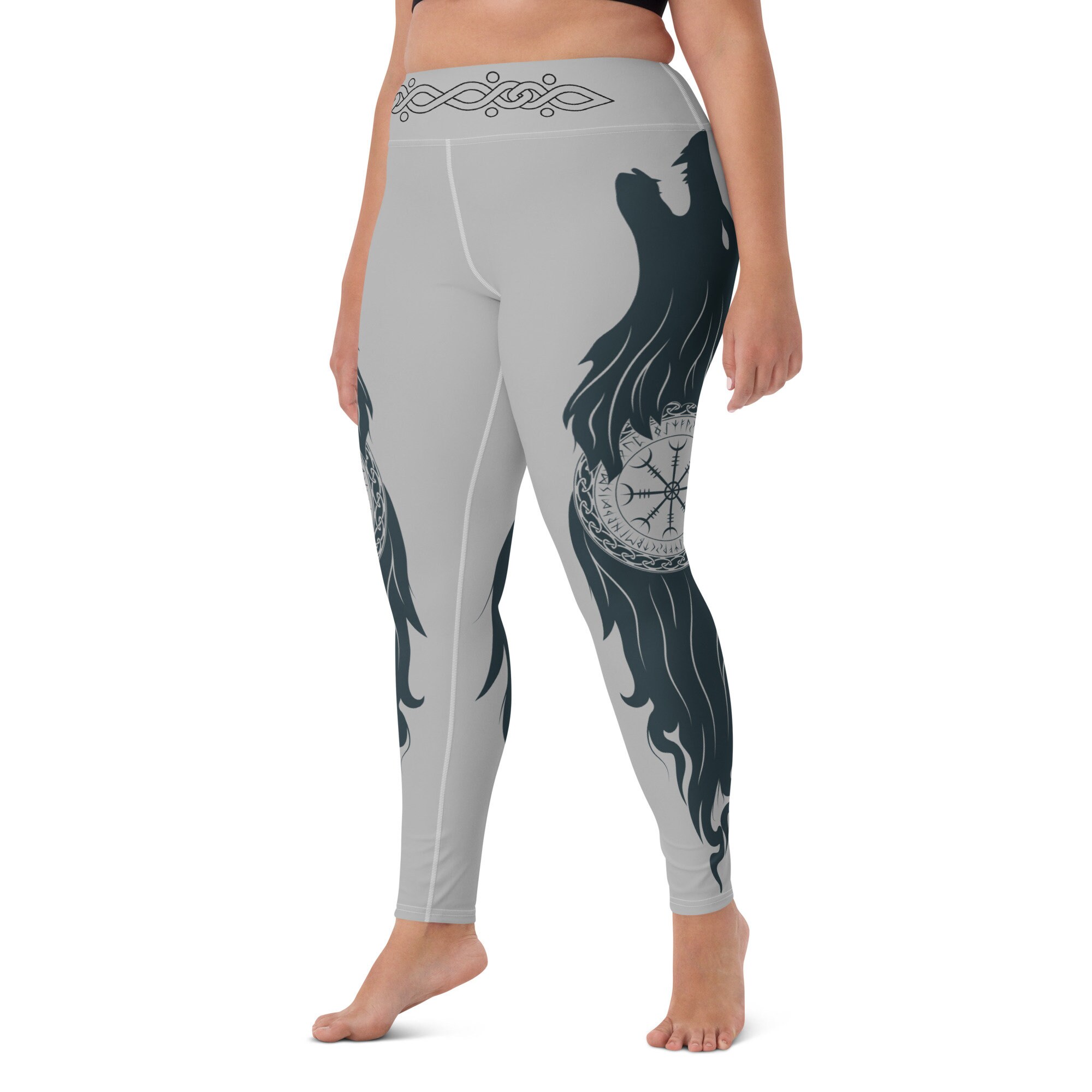 Fenrisúlfr Viking/norse/nordic Fenrir Wolf Graphic High Waisted Slim ...