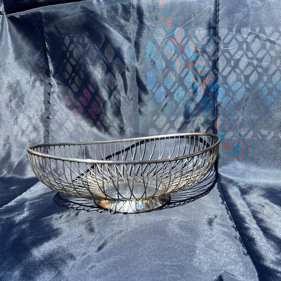 Wire Fruit Bowl Blue