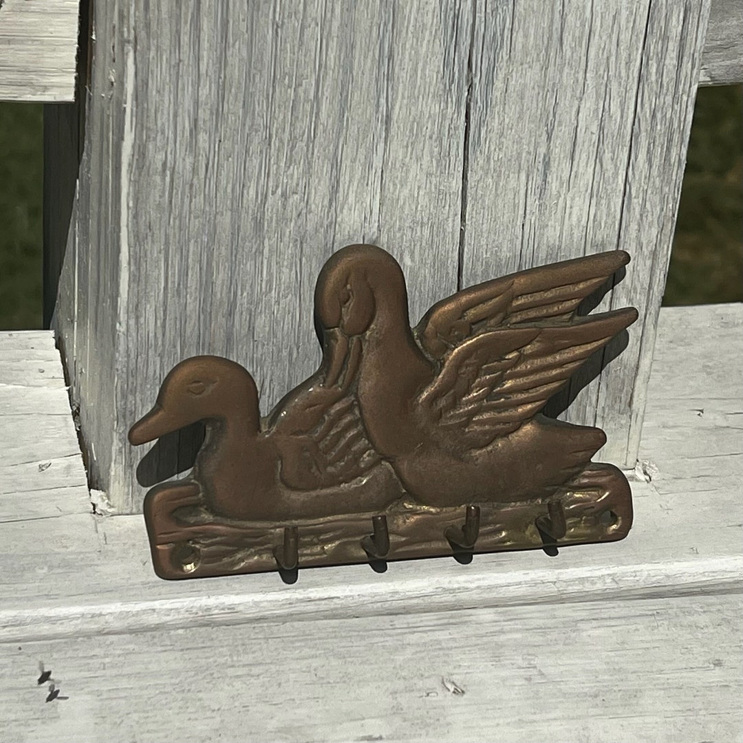 Vintage Brass Duck Key Hook - Etsy
