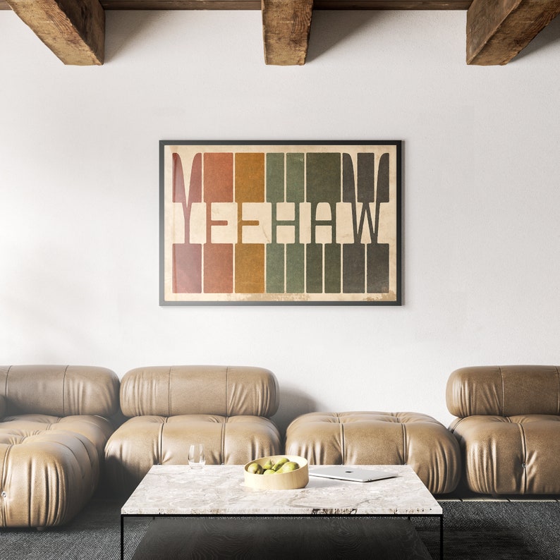 Instant Digital Download Yeehaw Typography Print, Western Rustic Wall ...