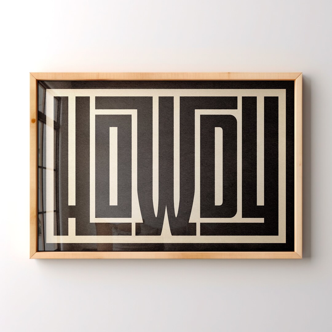 Instant Digital Download Howdy Print, Bold Western Typography Wall Art ...