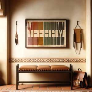 Instant Digital Download Yeehaw Typography Print, Western Rustic Wall ...