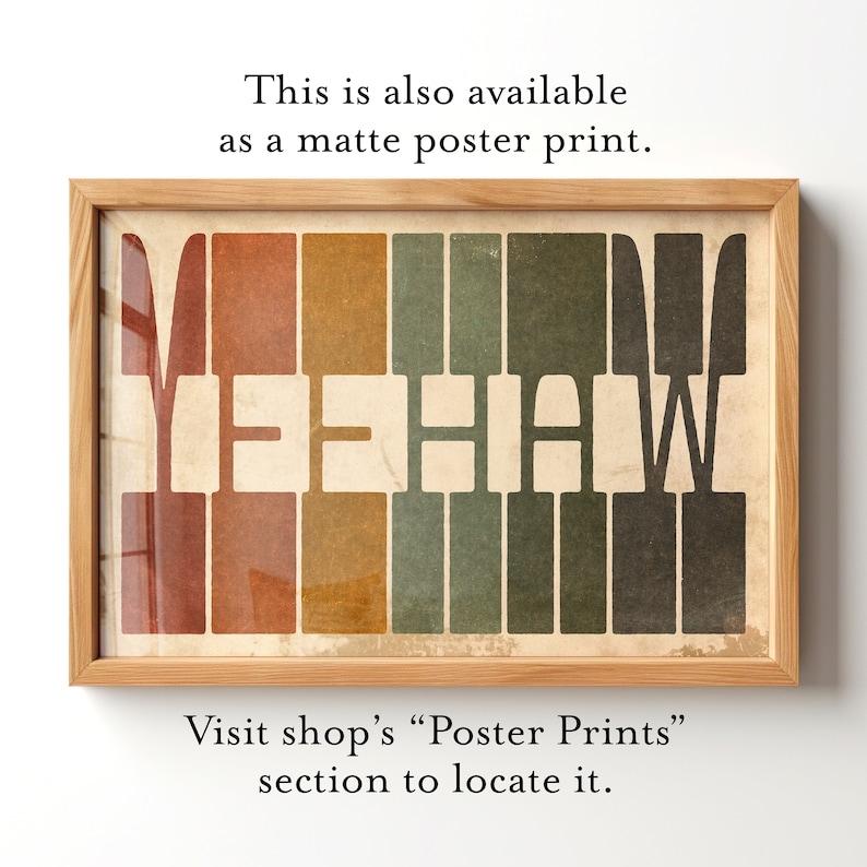 Instant Digital Download Yeehaw Typography Print, Western Rustic Wall ...