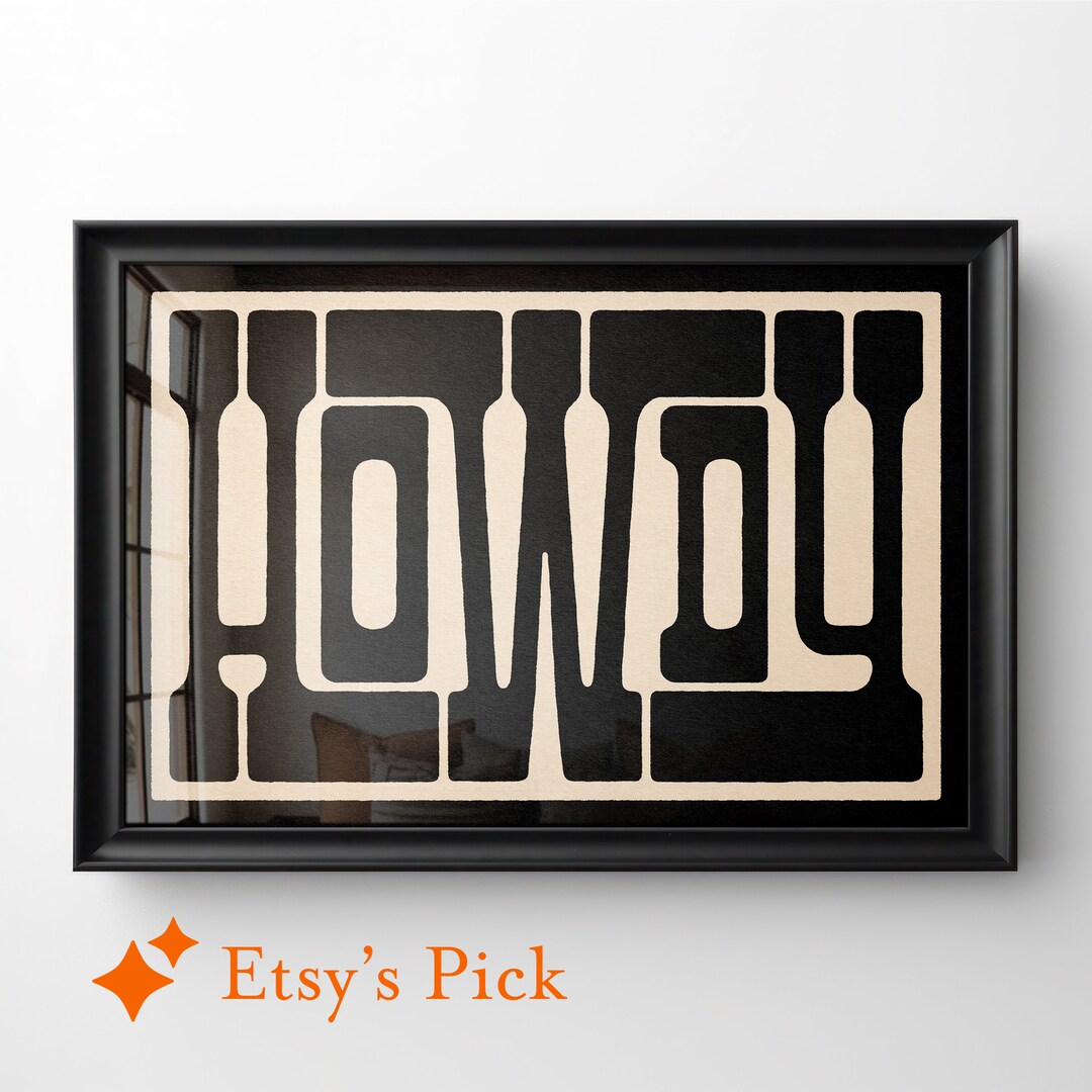 Instant Digital Download Howdy Print, Bold Western Typography Wall Art ...