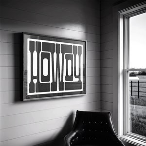 Howdy Poster Gift for Home, Bold Western Typography Wall Art ...