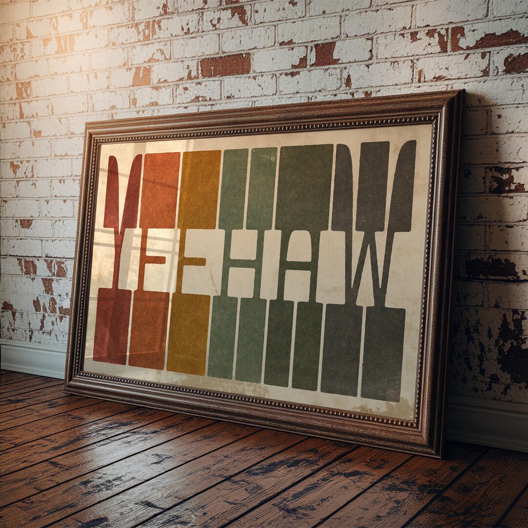 Yeehaw Typography Print: Rustic Western Wall Art (digital Download) - Etsy