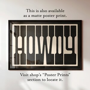 Instant Digital Download Howdy Print, Bold Western Typography Wall ...