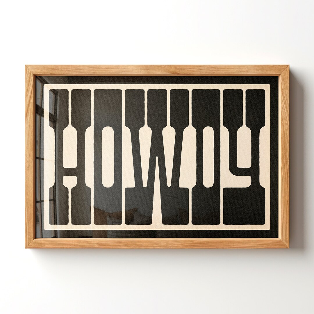 Instant Digital Download Howdy Print, Bold Western Typography Wall ...