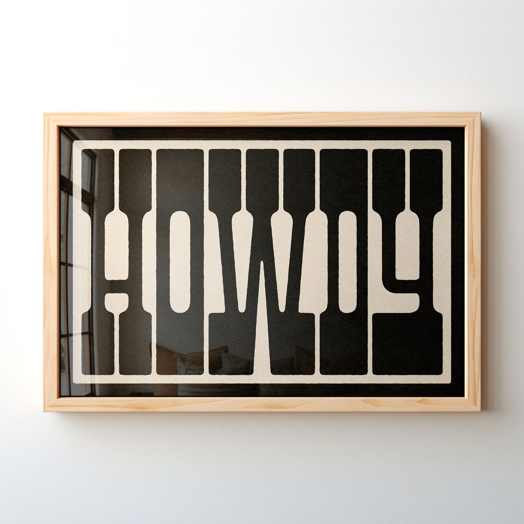 Instant Digital Download Howdy Print, Bold Western Typography Wall ...