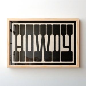 Instant Digital Download Howdy Print, Bold Western Typography Wall ...