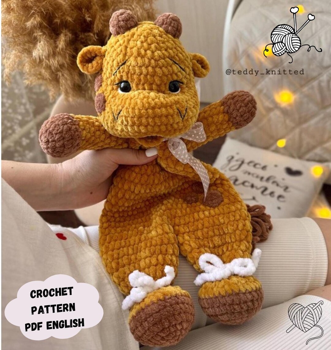 Giraffe Crochet Pattern, Giraffe Comforter Amigurumi Crochet Pattern ...