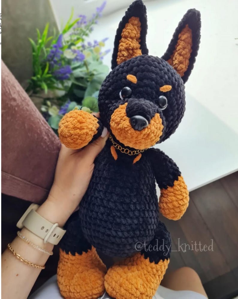 Doberman Dog Crochet Pattern: Amigurumi Plush Toy (PDF Pattern English ...