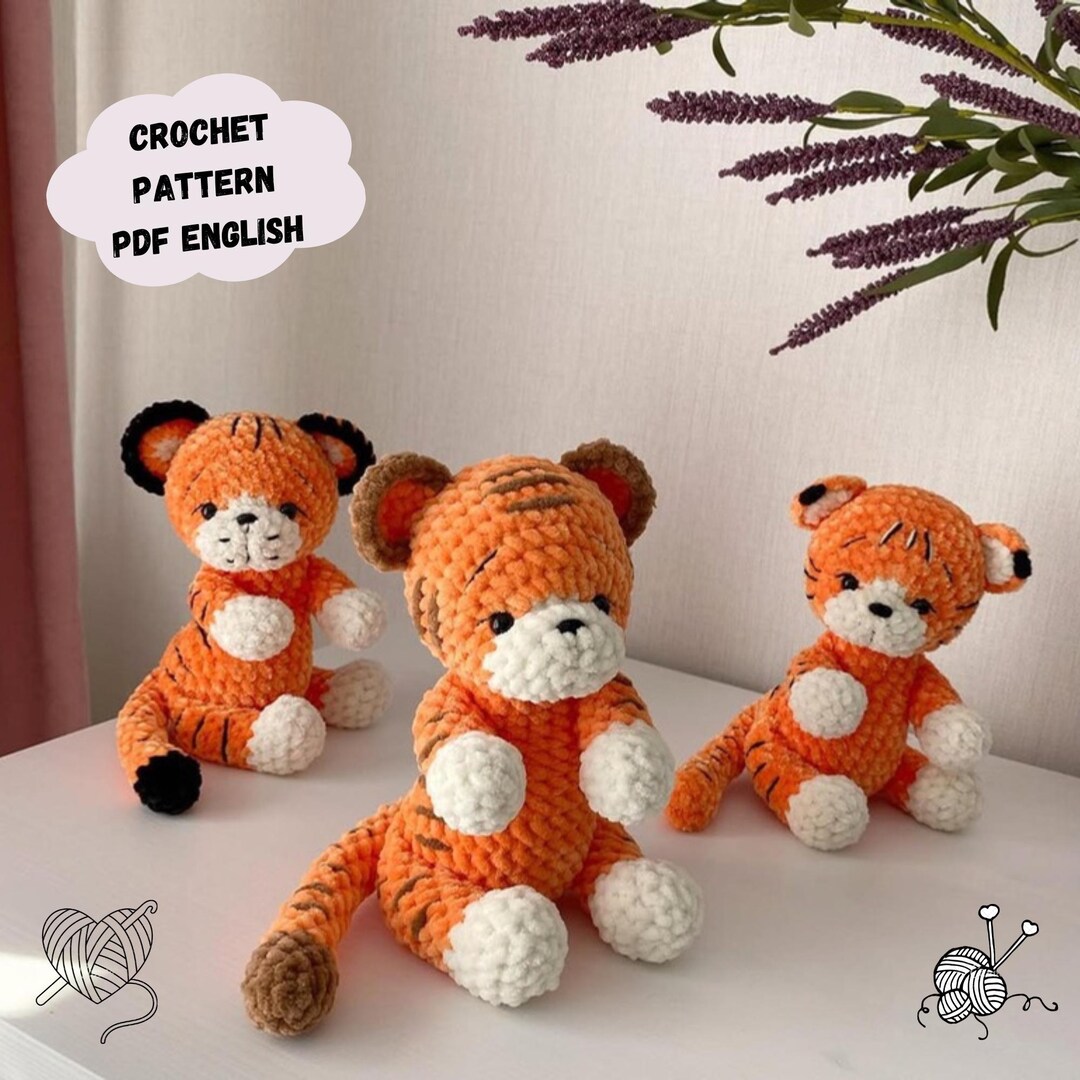 Tiger Crochet Pattern: Amigurumi Plush Toy Animal (PDF Pattern English ...
