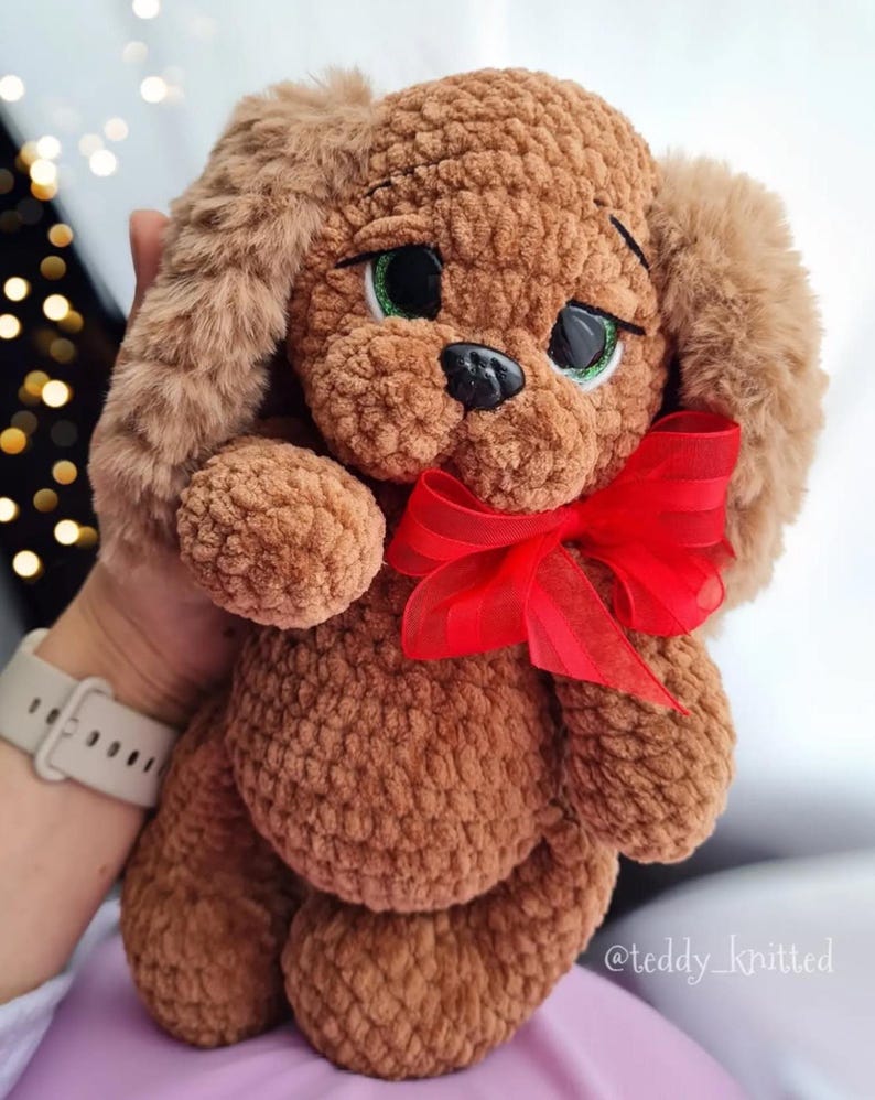 Dog Crochet Pattern, Easy Plush Amigurumi Toy Animal (PDF Pattern ...