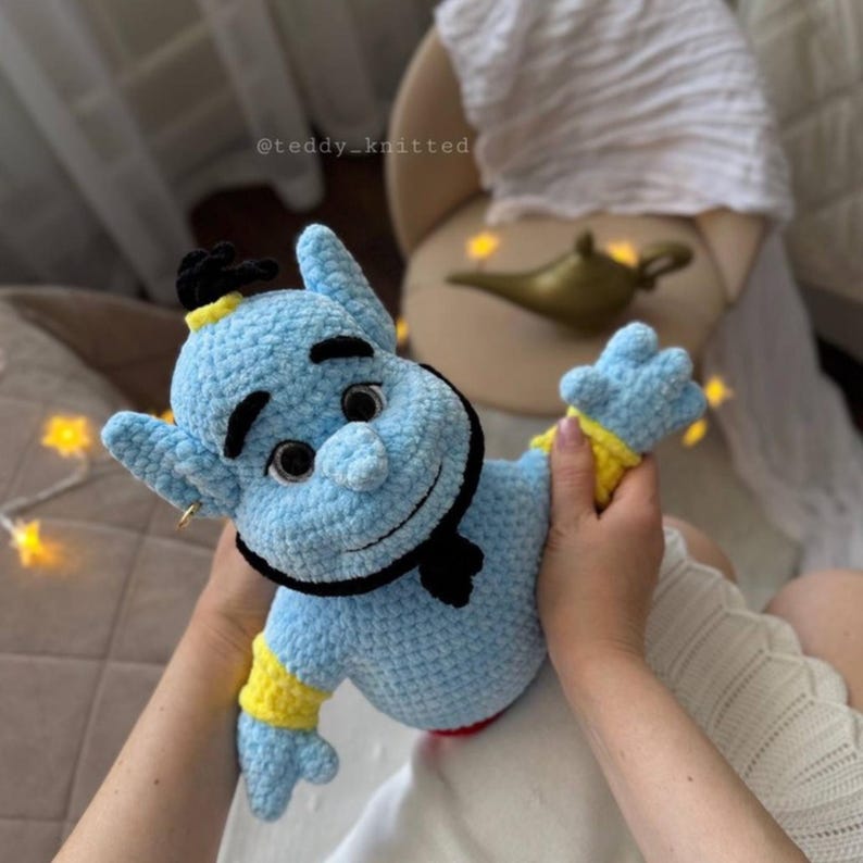 Genie Crochet Pattern, Easy Plush Amigurumi Toy (PDF Pattern English ...