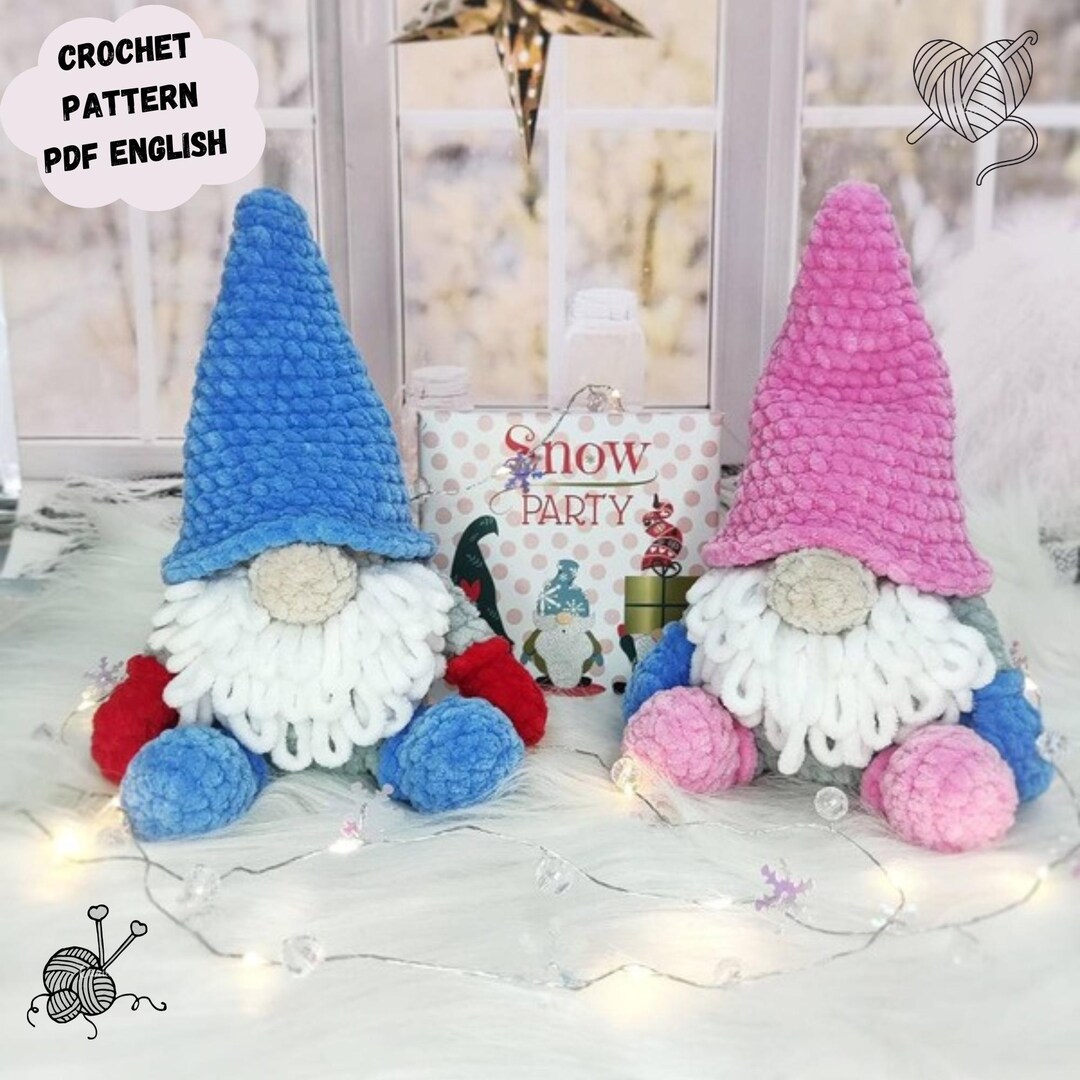 Scandi Gnome Crochet Pattern: Plush Amigurumi, Holiday Decor (PDF ...