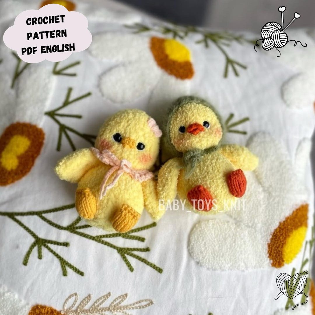 Mini Chick Knitted Pattern: Plush Amigurumi Toy (PDF Pattern English ...