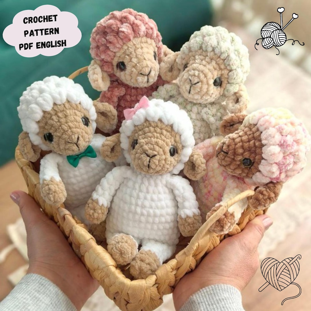 Sheep Crochet Pattern: Amigurumi Toy, Plush Animal (PDF Pattern English ...