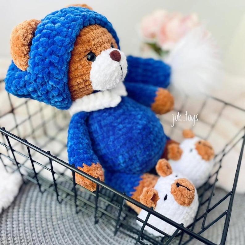 Willy the Teddy Bear Crochet Pattern, Plush Animal Amigurumi Toy (PDF ...